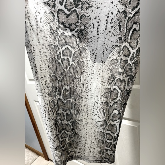 Bear Dance | Dresses | Lauras Boutique Gray Snake Print Mesh Midi Dress ...